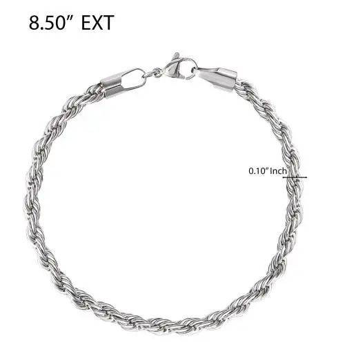 Lucky Brand Stainless Steel Rope Chain Set