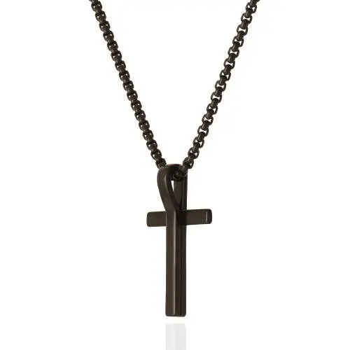 Lucky Brand Cross Pendant Necklace - Black