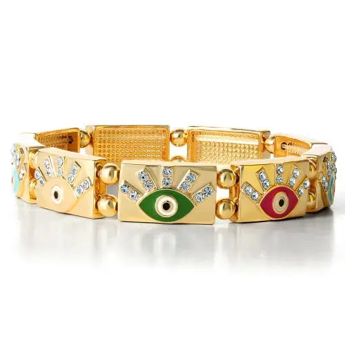 Jessica Simpson Evil Eye Charm Bracelet - Gold