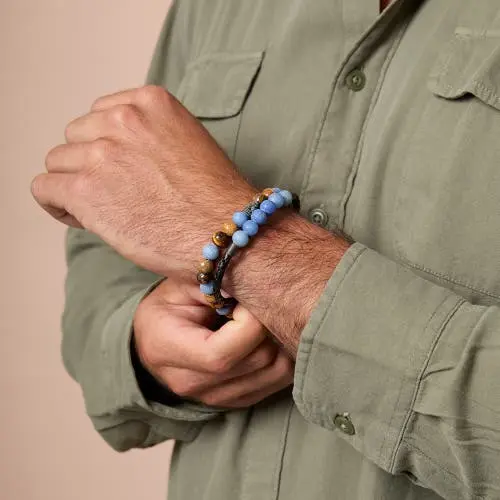 Lucky Brand Sodalite & Picture Jasper Bracelet Set