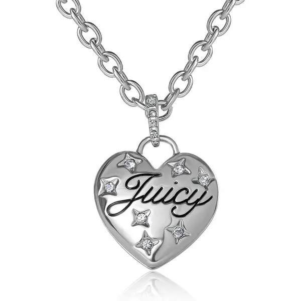 Juicy Couture Heart Pendant Necklace - Silver