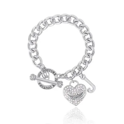 Juicy Couture Toggle Charm Bracelet - Silver
