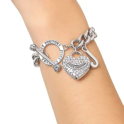 Juicy Couture Toggle Charm Bracelet - Silver