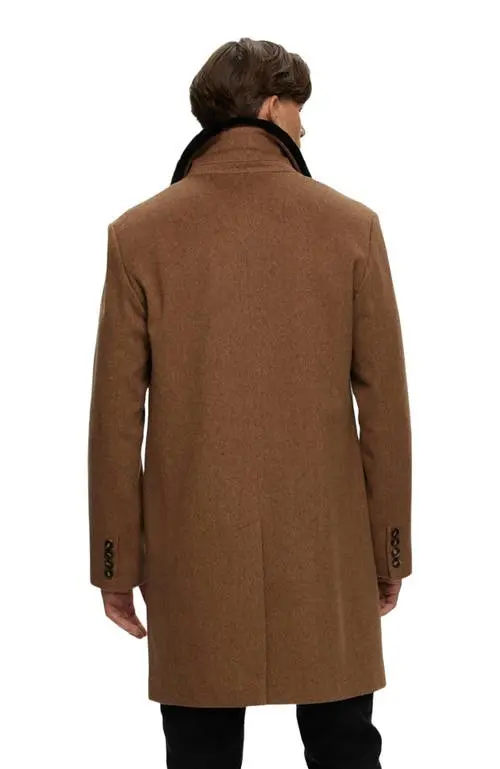 Gorski Loro Piana Wool Coat With Shearling Collar