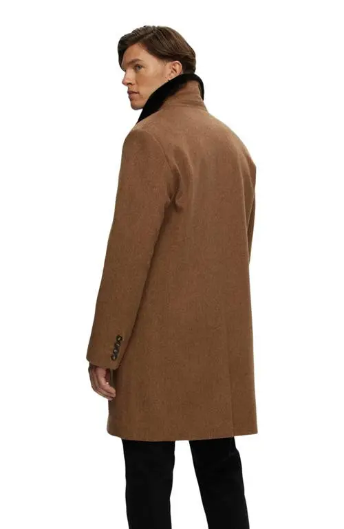 Gorski Loro Piana Wool Coat With Shearling Collar