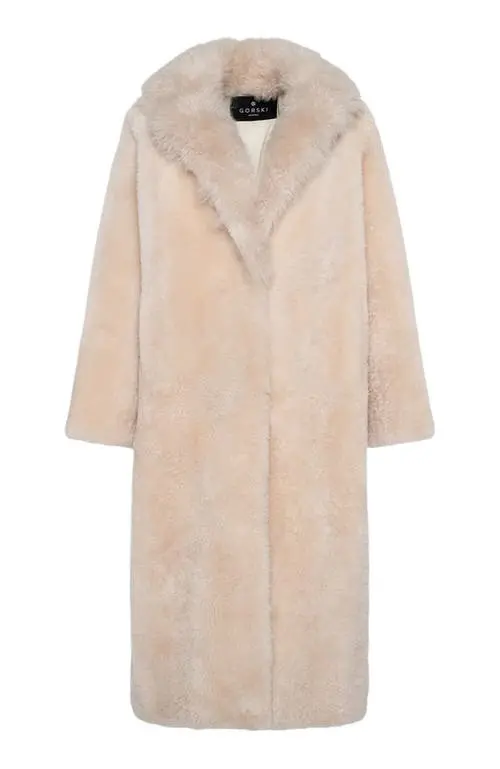Gorski Sheared Genuine Shearling Coat