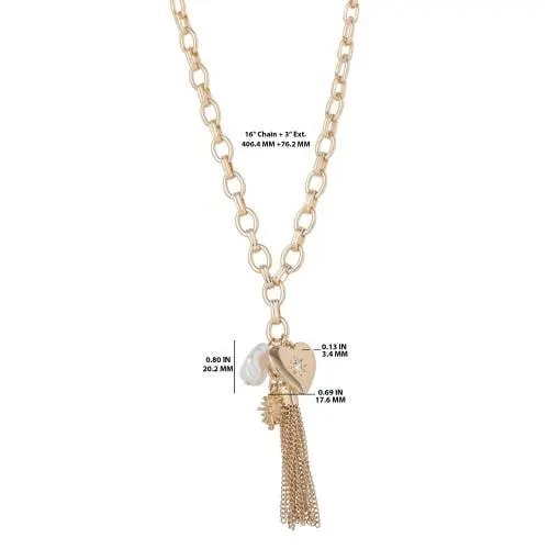 Bcbgmaxazria Heart Charm Chain Necklace