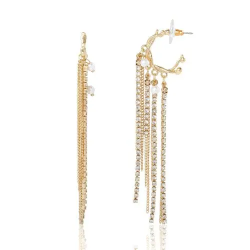 Bcbgmaxazria Layered Tassel Statement Earrings - Gold