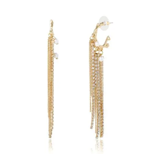 Bcbgmaxazria Layered Tassel Statement Earrings