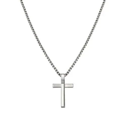 Lucky Brand Cross Pendant Necklace - Silver