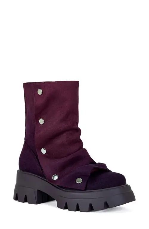 AZALEA WANG Bharti Lug Sole Bootie - Purple