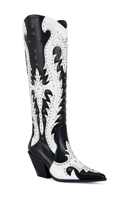 AZALEA WANG Donovan Knee High Western Boot