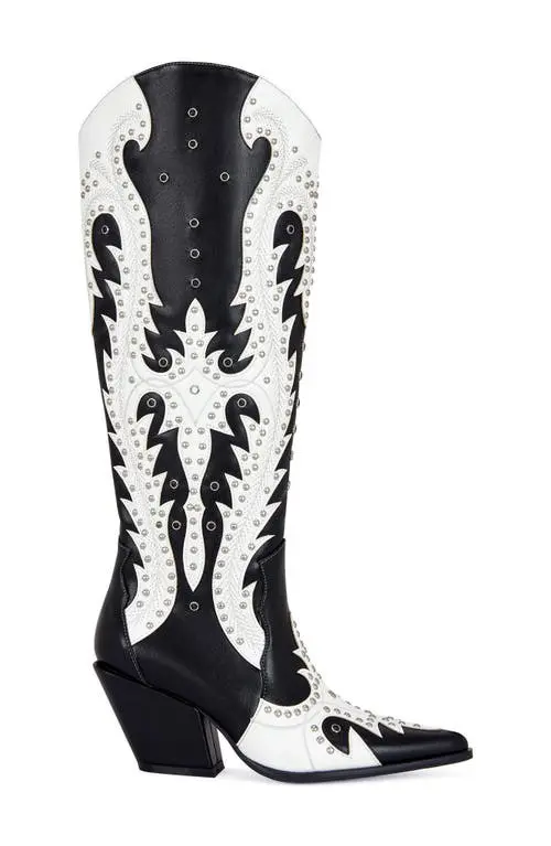 AZALEA WANG Donovan Knee High Western Boot