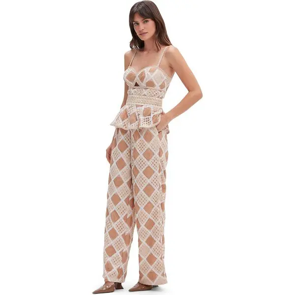 PatBO Crochet Wide Leg Pants