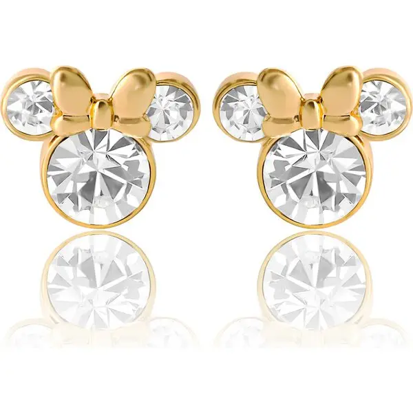 Disney Minnie Mouse Birthstone Stud Earrings - April - Yellow