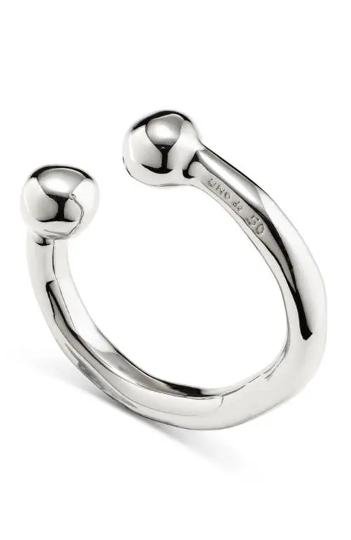 UNODE50 Double Bead Bangle - Silver