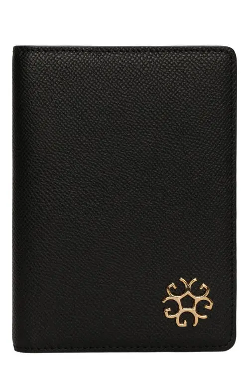 Gorski Leather Passport Cover - Black