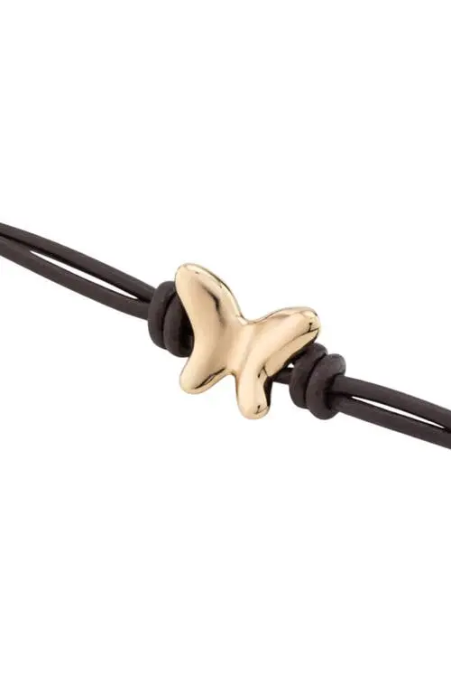 UNODE50 Double Strap Leather Bracelet