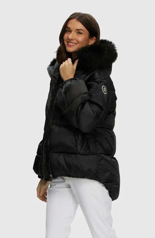 Gorski Après-ski High-low Jacket With Detachable Trim