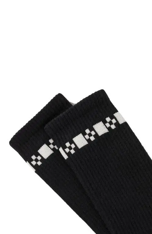 Sandro Cross Embroidered Organic Cotton Socks - Black