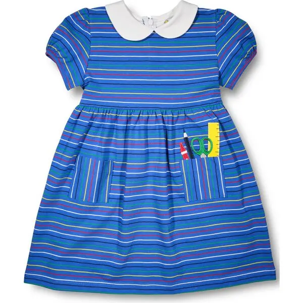 FLORENCE EISEMAN Stripe Knit Dress With Appliqu