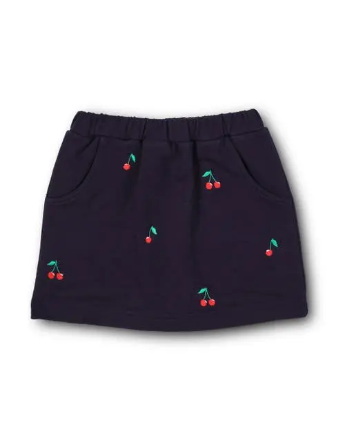 FLORENCE EISEMAN French Terry Skort With Embroidered Cherries
