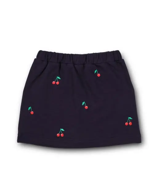 FLORENCE EISEMAN French Terry Skort With Embroidered Cherries