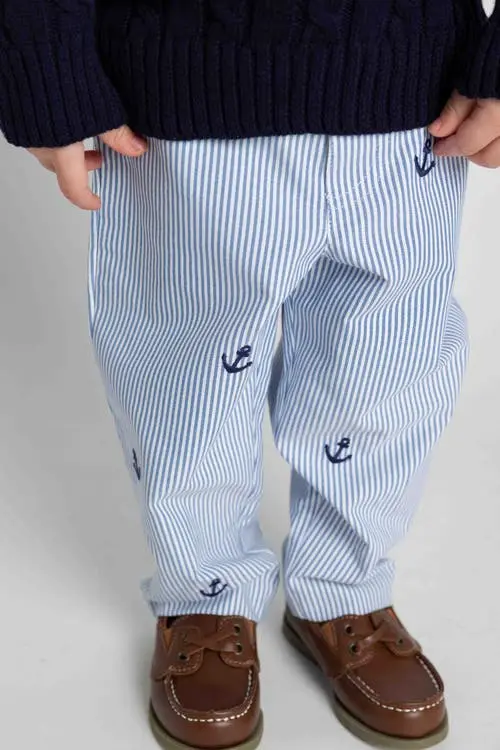 FLORENCE EISEMAN Stripe Pants With Anchor Details
