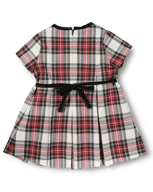 FLORENCE EISEMAN Tartan Plaid Dress With Bows
