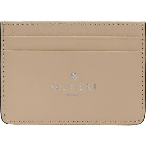 Gorski Leather Card Holder - Beige