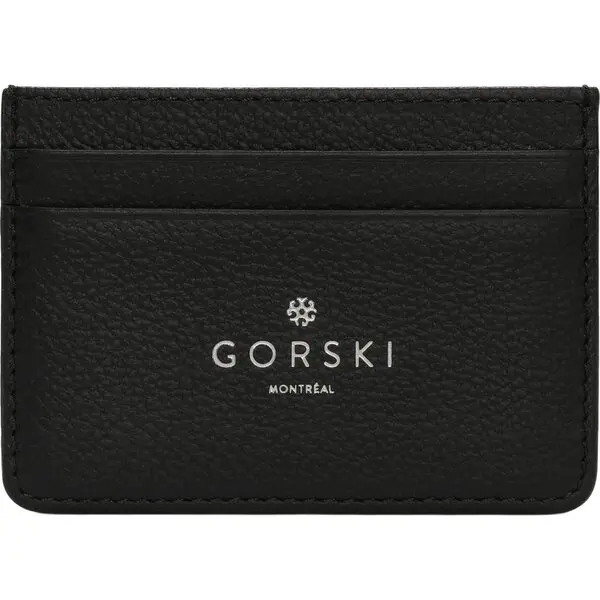 Gorski Leather Card Holder - Black