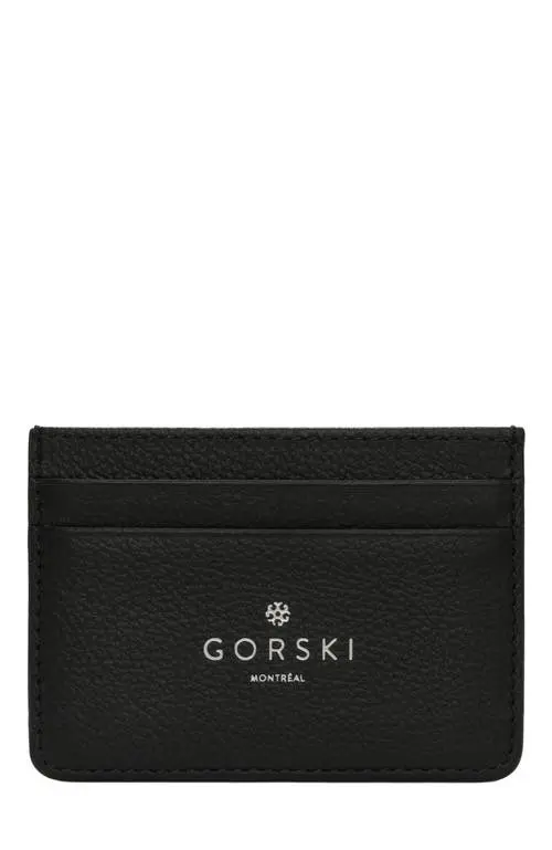 Gorski Leather Card Holder - Black