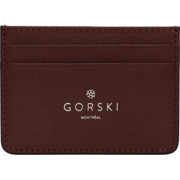 Gorski Leather Card Holder - Burgundy