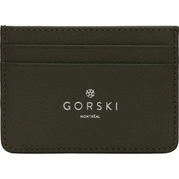 Gorski Leather Card Holder - Olive