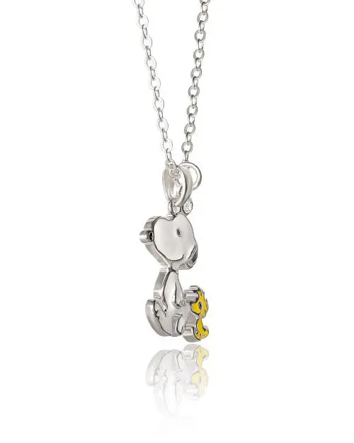 PEANUTS Snoopy And Woodstock 3d Pendant Necklace