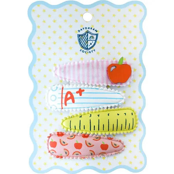 JOLLITY & CO Smarty Pants Printed Hair Clips - Assorted Pre-pack