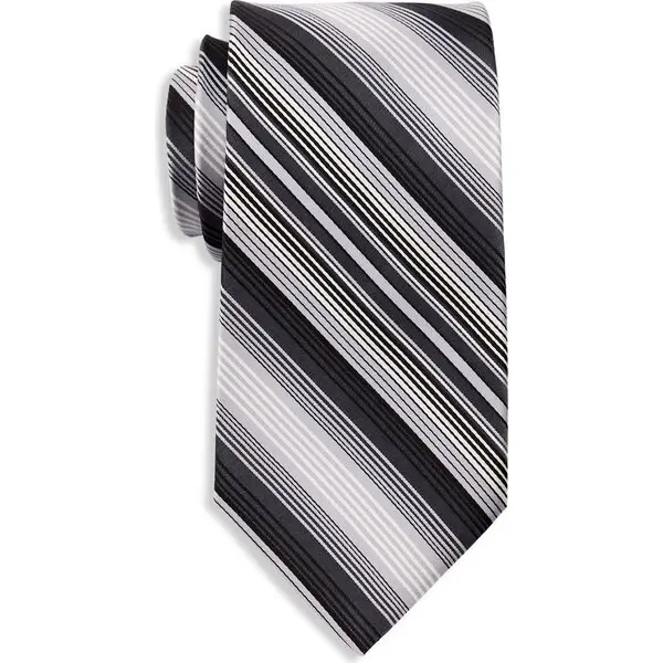 SYNRGY BY DXL Futuristic Striped Neck Tie - Black