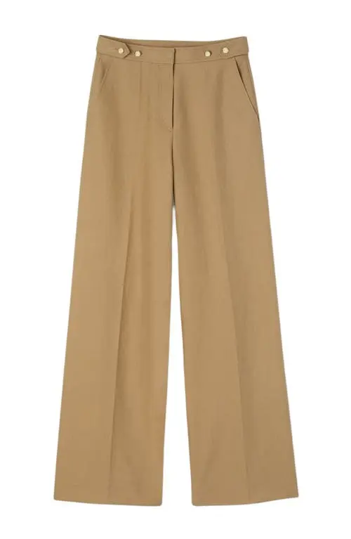 Sandro Cotton Wide-leg Suit Trousers