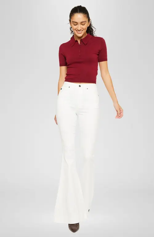 KANCAN High-rise Super Flare Jeans - White