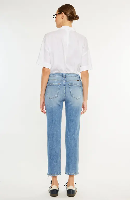 KANCAN High-rise Slim Cropped Straight Jeans