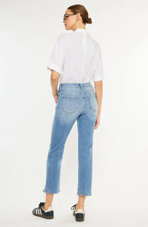 KANCAN High-rise Slim Cropped Straight Jeans