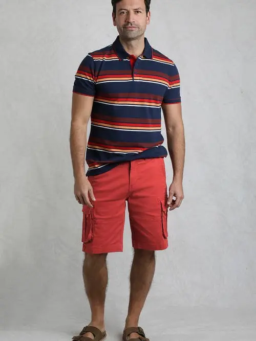 WEIRD FISH Rigney Cargo Shorts - Paprika