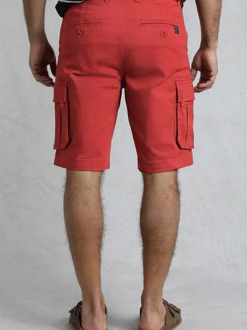 WEIRD FISH Rigney Cargo Shorts - Paprika