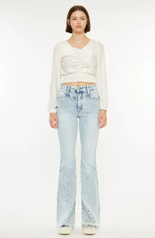 KANCAN Ashton High Rise Flare Jeans - Light Wash