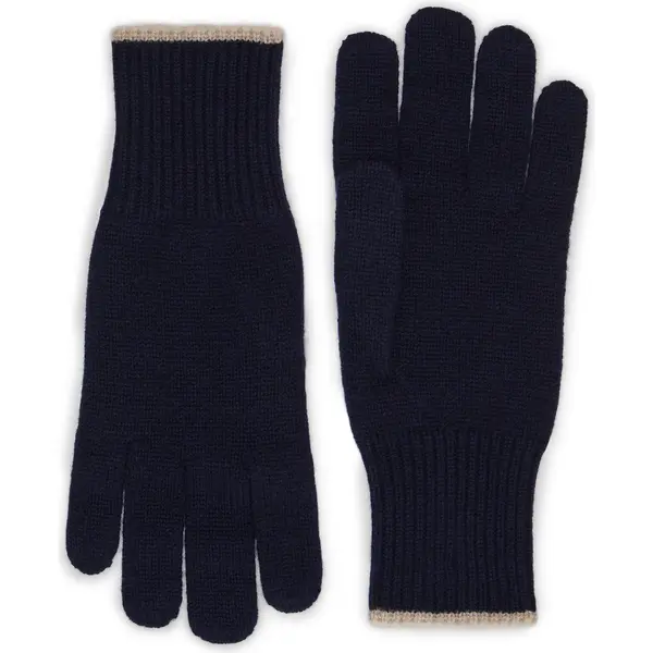 Brunello Cucinelli Knit Gloves - Navy Blue