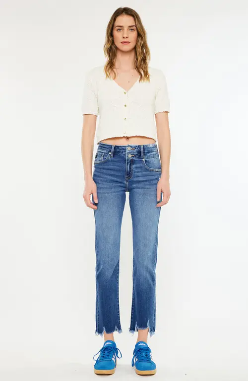 KANCAN High-rise Slim Straight Leg Jeans