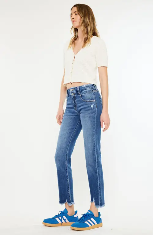KANCAN High-rise Slim Straight Leg Jeans