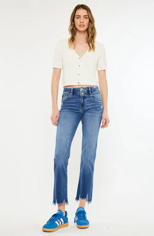 KANCAN High-rise Slim Straight Leg Jeans