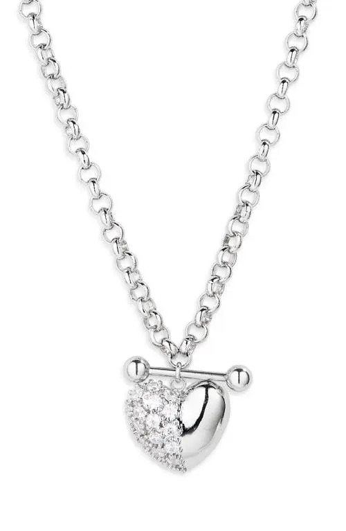 JUSTINE CLENQUET Siam Crystal Pendant Necklace - Palladium