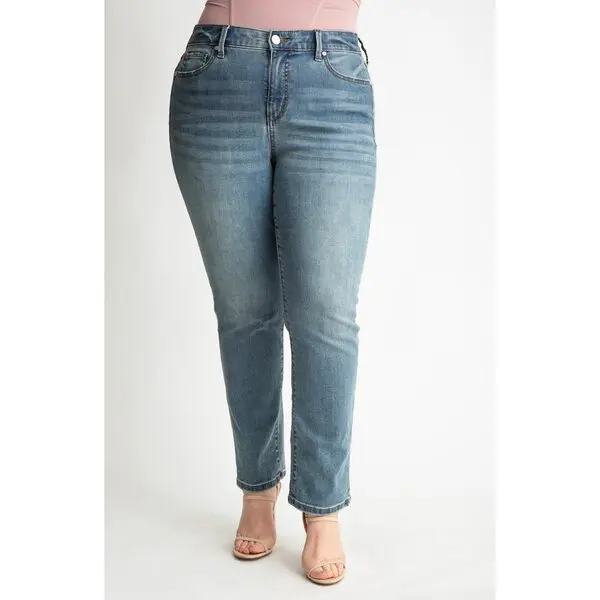 SLINK JEANS High-rise Straight Leg Jeans - Stella